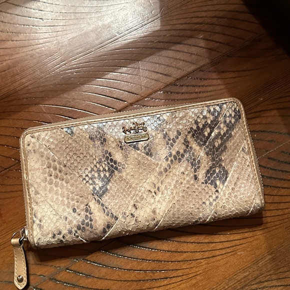 Coach | Bags | Coach I Madison Embossed Python Double Zip Wallet | Poshmark